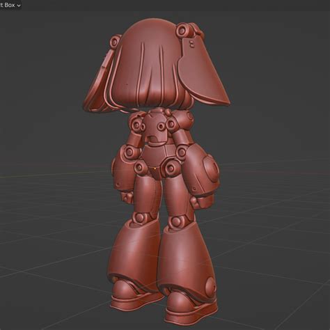 👧 Chibi Style Anime Girl Bunny Robot・Бесплатный бесплатно Stl для 3d