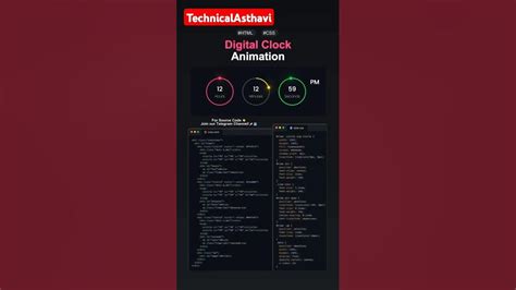 Digital Clock Animation Html Css Projectanimation