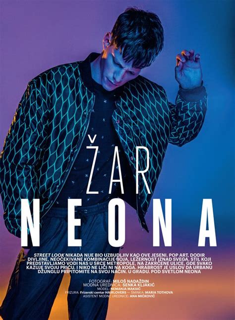 Nemanja Maksic Stars In Neon Glow For Esquire Serbia November Issue