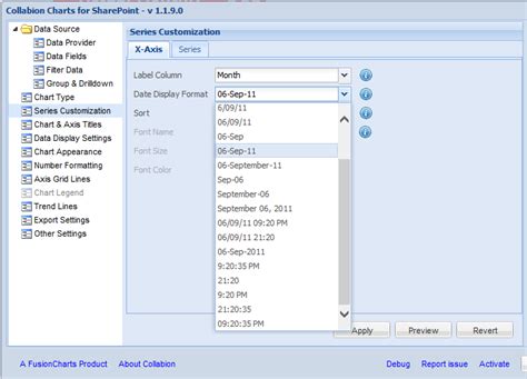 dates from excel collabion charts for sharepoint fusioncharts forum
