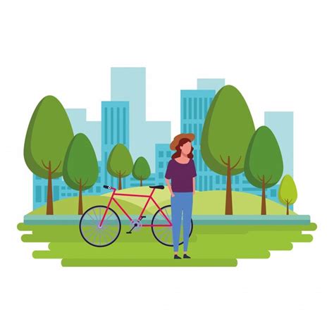 Premium Vector Faceless Girl And Bike