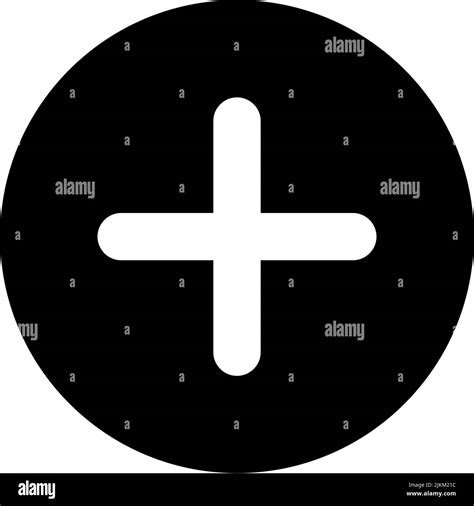 Add Button Black Glyph Ui Icon Stock Vector Image And Art Alamy