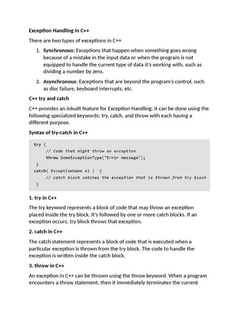 exception handling in c pdf c programming paradigms