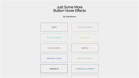 Button Hover Effects