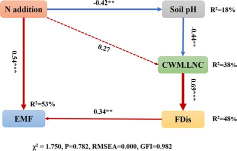 Structural Equation Model Describing The Effects Of Nitrogen Addition Download Scientific