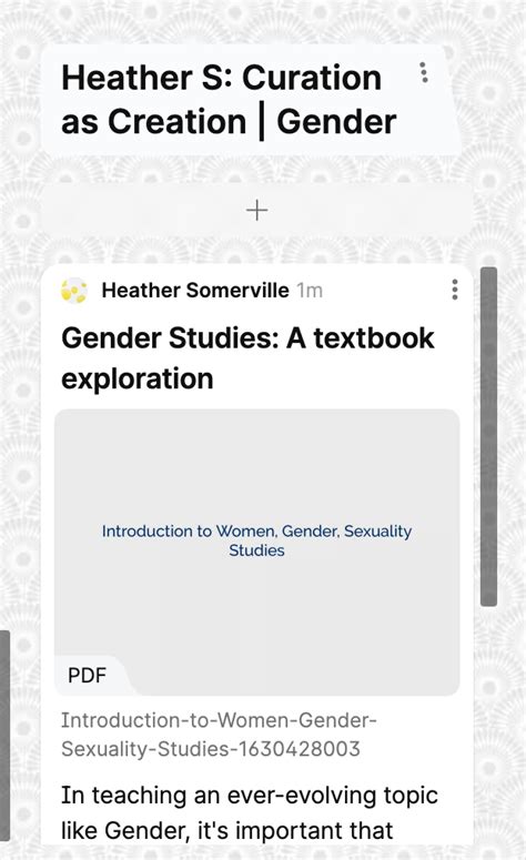 Curation Creation Gender Extend Activity Bank