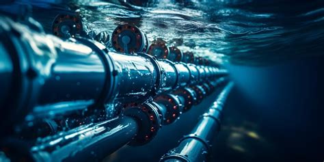 Premium Photo Subsea Pipelines Carrying Oil And Gas In Deep Blue Ocean Waters Concept Subsea