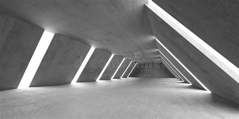 Modern Abstract Geometric Architecture With Symmetrical Triangular