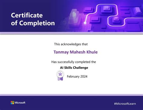 Tanmay Khule On Linkedin Microsoftal Aiskillschallenge