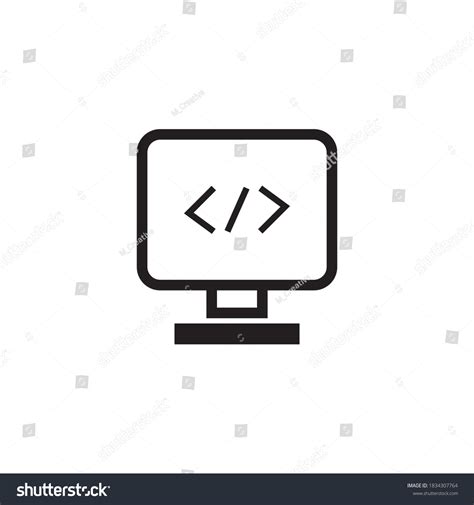 Programmer Vector Icon Design Template Stock Vector Royalty Free 1834307764 Shutterstock