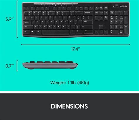 Logitech MK270 Wireless Keyboard And Mouse Combo For Windows 2 4 Ghz Wireless Compact Mouse 8