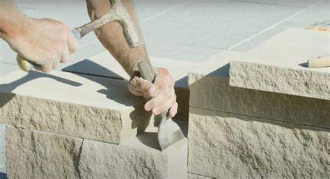 How To Build A Natural Stone Pillar Onto A Patio Wall Training For Hardscapes Masonry
