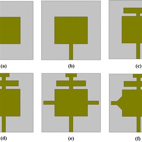 Evolution Of The Designed Wideband Antenna A Antenna I B Antenna Ii C Download Scientific