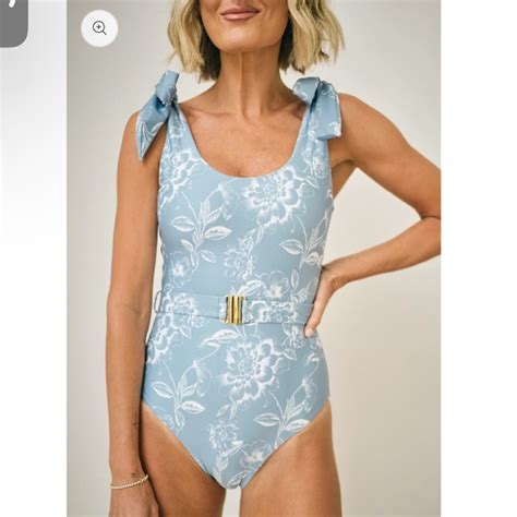 Hermoza Swim Hermoza X Loverly Grey Blue Floral One Piece Swimsuit