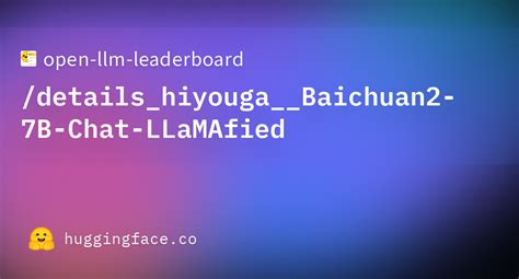 Open Llm Leaderboard Details Hiyouga Baichuan B Chat LLaMAfied Datasets At Hugging Face