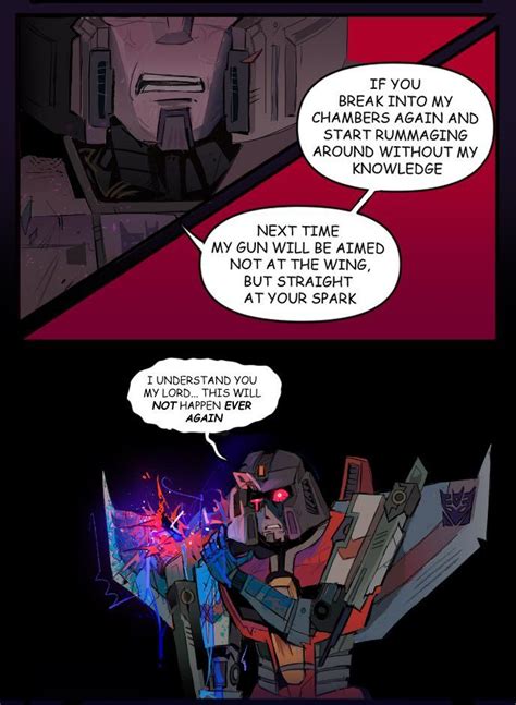 Megatron And Starscream Quote Megatron X Starscream Comic