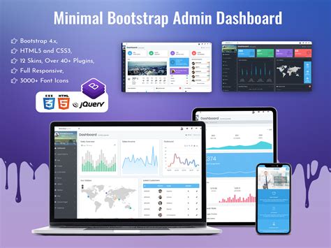 Minimal Dashboard Admin Templates A Comprehensive Business Monitoring