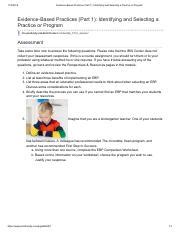 EBP Assessment Pdf Evidence Based Practices Part Identifying And Selecting A
