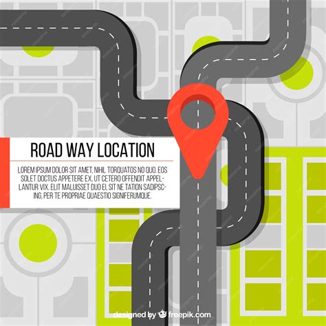 Premium Vector Road Map Background In Flat Design