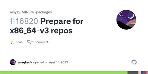 prepare for x86 64 v3 repos · msys2 mingw packages · discussion 16820