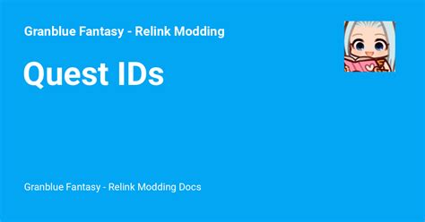 Quest Ids Granblue Fantasy Relink Modding