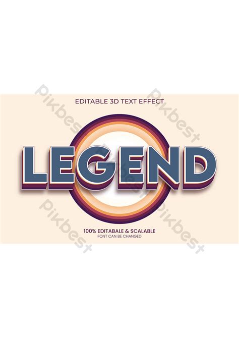 Legend Text Effect Editable Shade And Modern Style Template Png Images