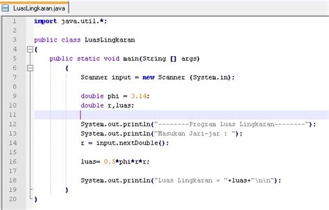 Menghitung Luas Lingkaran Dalam Java Amazing Indonesia
