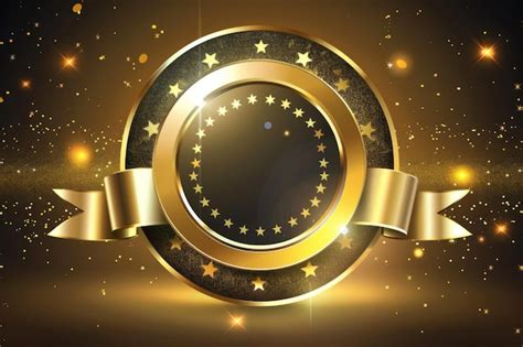 Guarantee Badge Gold Satisfaction Guaranteed Prize With Ribbon And