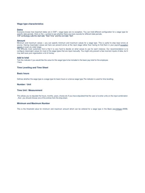 Sap Wage Types Pdf Wage Rounding