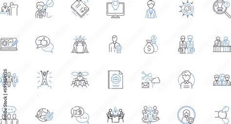 Human Development Line Icons Collection Growth Maturation Evolution Progression Advancement