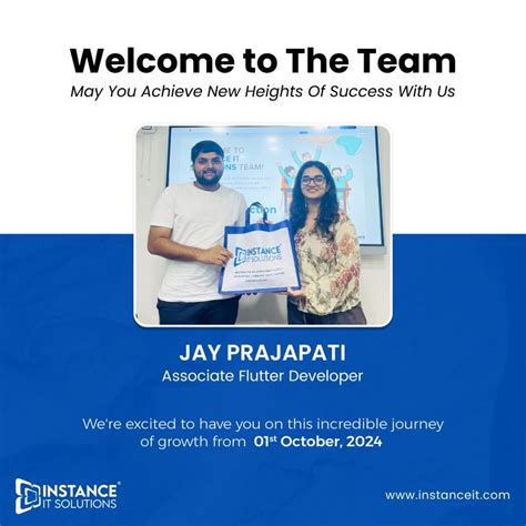 Instance It Solutions On Linkedin Newhires Welcometotheteam Flutterdevelopers Teamgrowth
