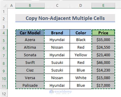 How To Copy Multiple Cells To Another Sheet In Excel Methods