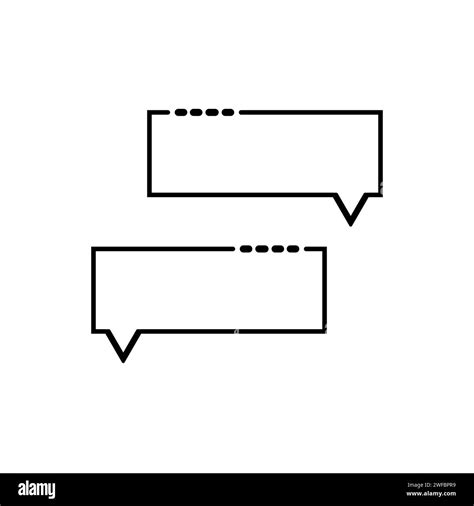 Empty Message Frames Geometric Shape Chat Message Icon Vector
