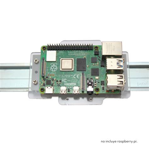 Montaje Riel DIN para Raspberry Pi Plástico Geek Factory