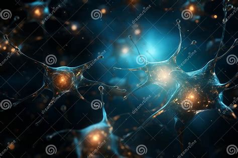 Neural Network Synapses Firing In The Brain Stock Illustration Illustration Of System Signals
