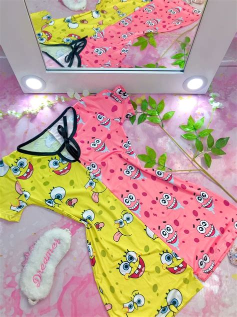 Exclusive Spongebob Design Adult Onesies Adult Romper Pajama Set Holiday Pajamas