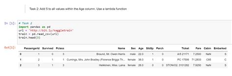 Solved Task 2 Add 5 To All Values Within The Age Column