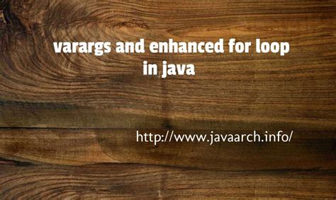 Varargs Argument In Java Methods