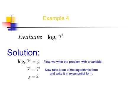 Logarithmic Function Equation And Inequality Ppt