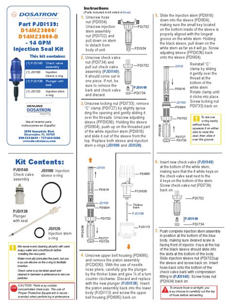 Dosatron D14mz3000 Injector Seal Kit Download Free Pdf Valve Plumbing