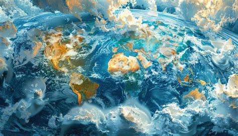 3d Model Abstract Art Of Dynamic Abstract Global Weather Visualization