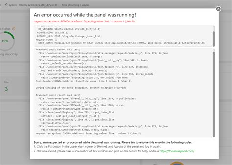 Please Fix The Issue Aapanel Free Hosting Control Panel One Click