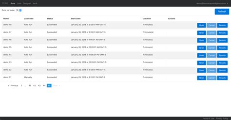 Runs Datarow Io Documentation