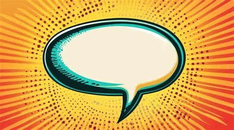 Speech Bubble On Sunburst Background Premium Ai Generated Image