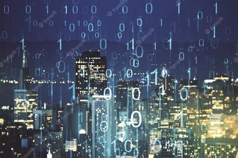 Premium Photo Abstract Virtual Binary Code Illustration On San