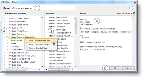 The Mdx Query Builder Logi Analytics