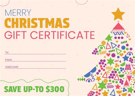 Vintage Christmas T Certificate Template Adobe Illustrator Word