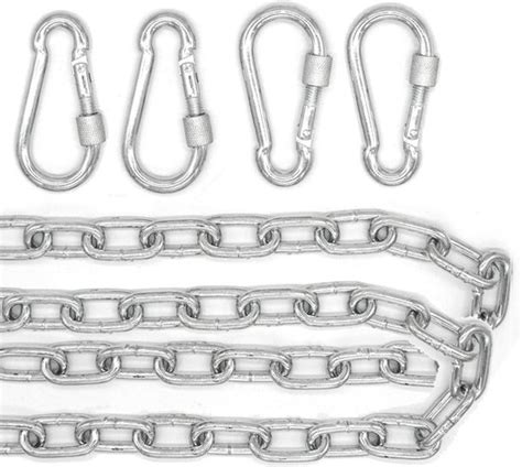 2x 230kg Ketting Hangstoel Hangmat Ophanging 100cm Karabijnhaken