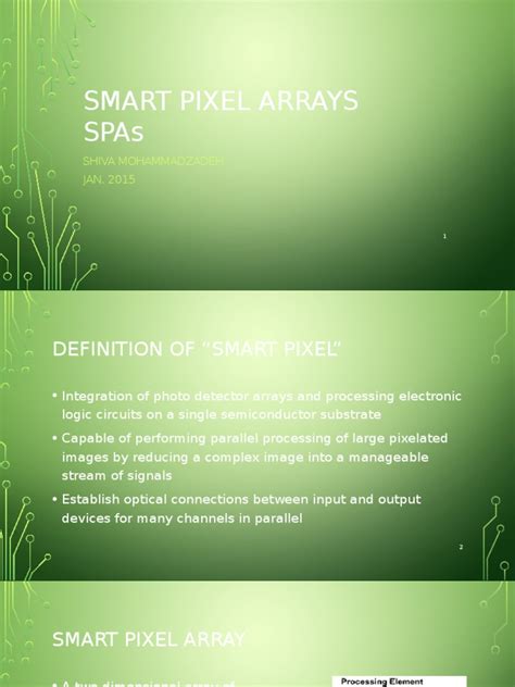 Smart Pixel Arrays Pdf Gallium Arsenide Semiconductor Device