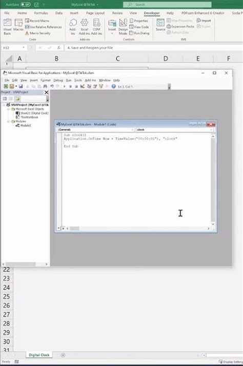 Digital Clock In Excel Excel Exceltips Spreadsheet Exceltricks Data Exceltutorial Data